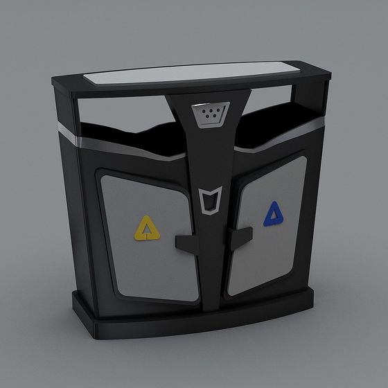 Smart Waste Sorting Station 3D model for Future Cities