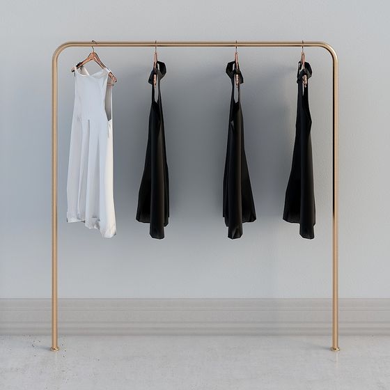 Elegant Minimalist Clothing Rack 3D model
