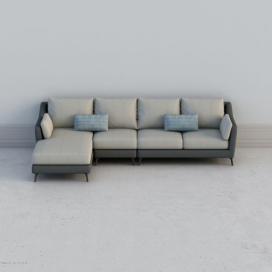 Elegant Modern Sofa 3D Model for Creative Projects