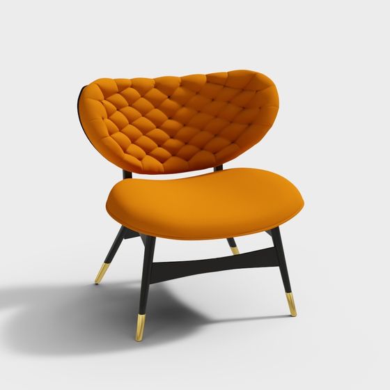Heartfelt Lounge 3D model - Unique Modern Seat Design