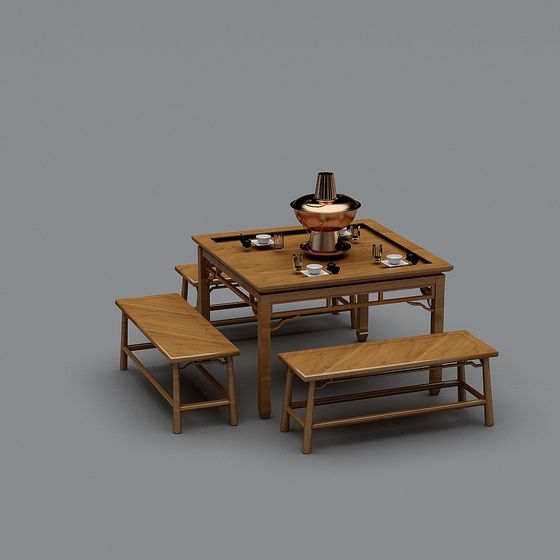 Elegant Tea Room 3D model with Low Polygon Detail