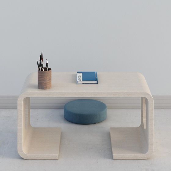 Elegant Low-Poly Coffee Table 3D model for Modern Spaces