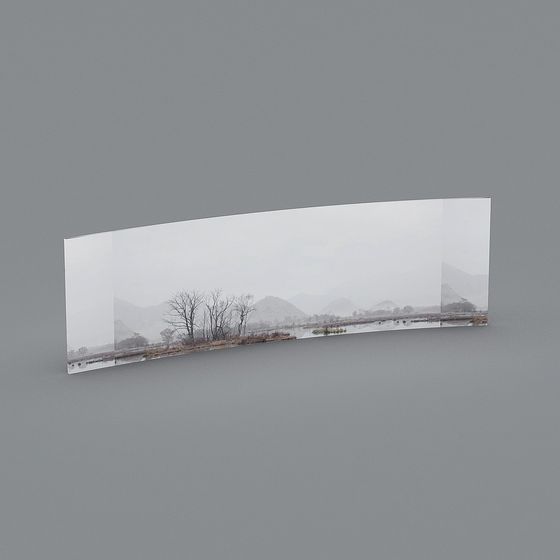 Winter Wetland 3D Model – Low-Poly Winter Scene