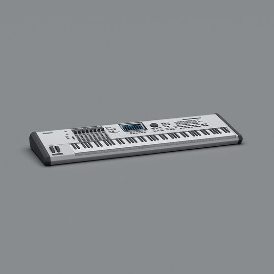 Realistic Electronic Keyboard 3D Model – Detailed Music Device
