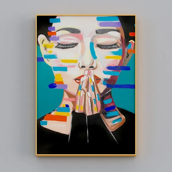 abstract human face 3d