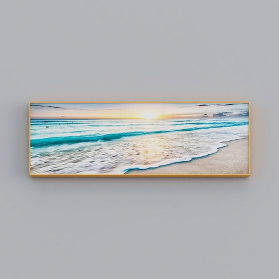 Beach Sunset Panorama 3D model