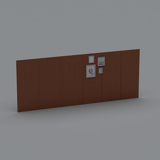 Realistic Low-Poly Wall Panel 3D model