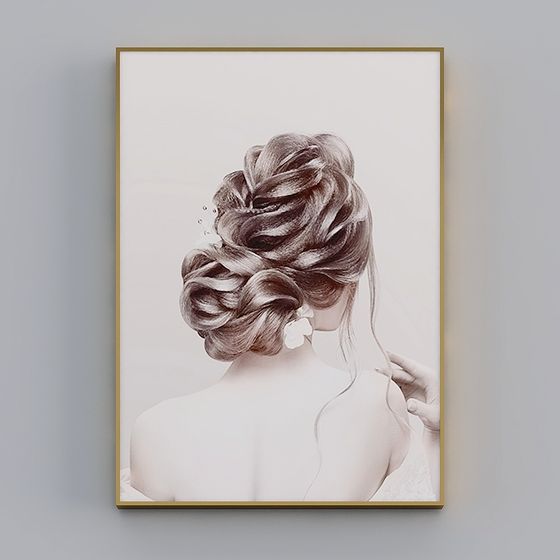 Elegant Low-Polygon Female Portrait 3D Model