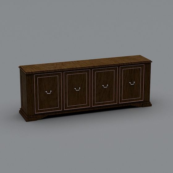 Elegant Vintage Storage Cabinet 3D model
