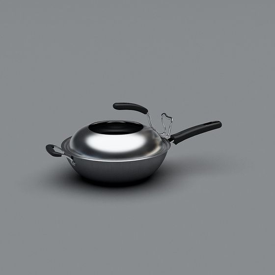 Stylish Low-Poly Wok 3D model for Creative Projects