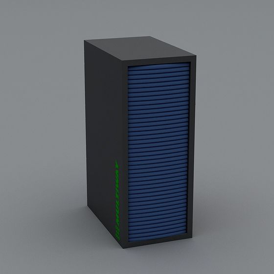 Futuristic Low-Poly Server 3D model