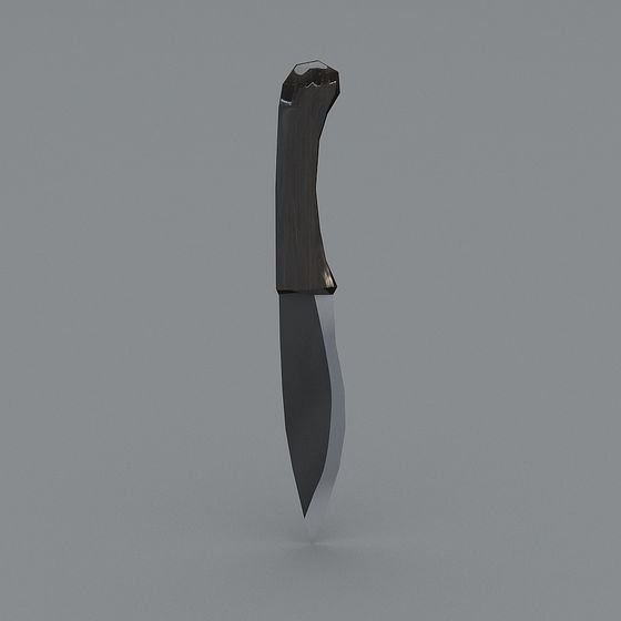 Low-Poly Realistic Knife 3D Model – Metallic Blade Design