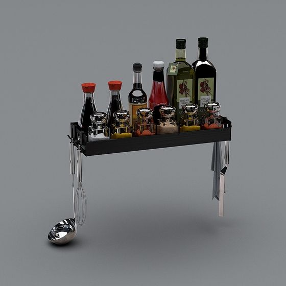 Stylish Low Poly Spice Rack 3D model