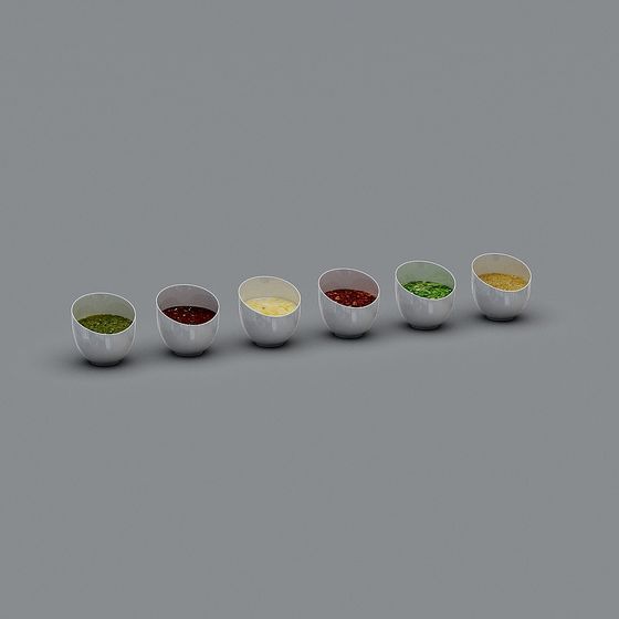 Charming Condiment Bowls 3D model
