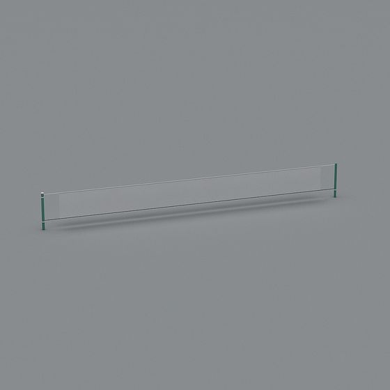 Contemporary Glass Partition 3D model for Interior Design