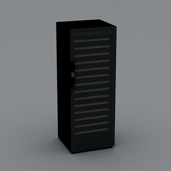 Sleek Low-Polygon Server Rack 3D model