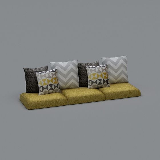 Urban Comfort 3D model Sofa for Modern Interior Design
