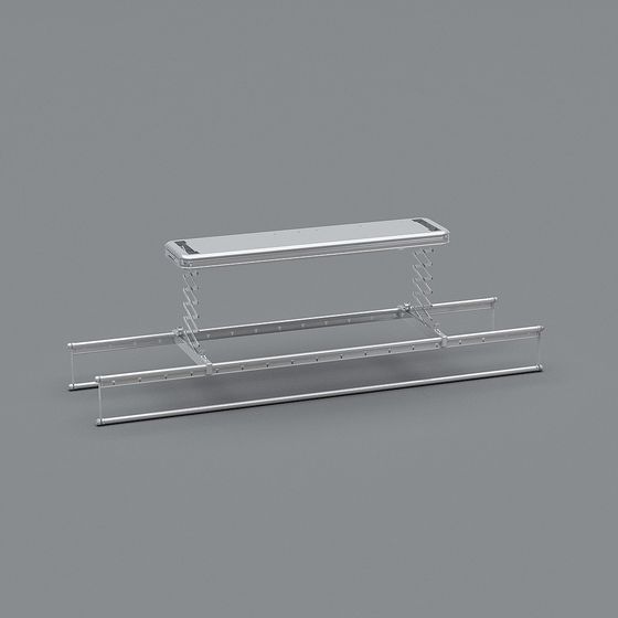 Elegant Metal Display Rack 3D Model – Low-Poly Design