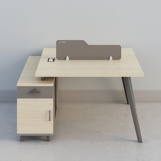 Modern Minimalist Office Desk 3D model