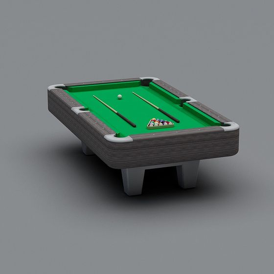 Stylish Low-Poly Billiard Table 3D model