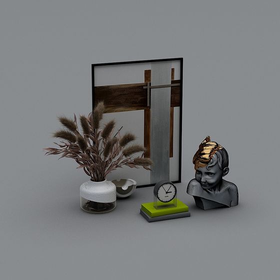 Modern Black Swing Combo 3D Model – Chic Storage Free