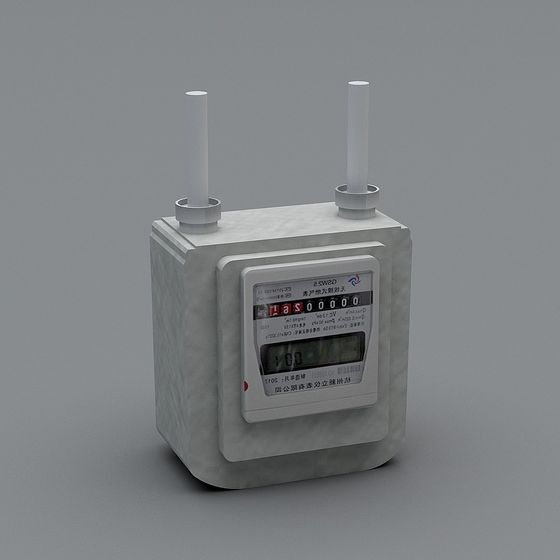 High-Detail Gas Meter 3D Model – Realistic Utility Design
