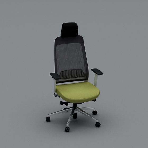 Stylish Low-Poly Office Chair 3D model for Modern Workspaces