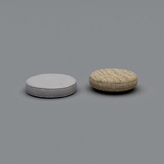 Elegant Round Cushion 3D Model for Interior Design