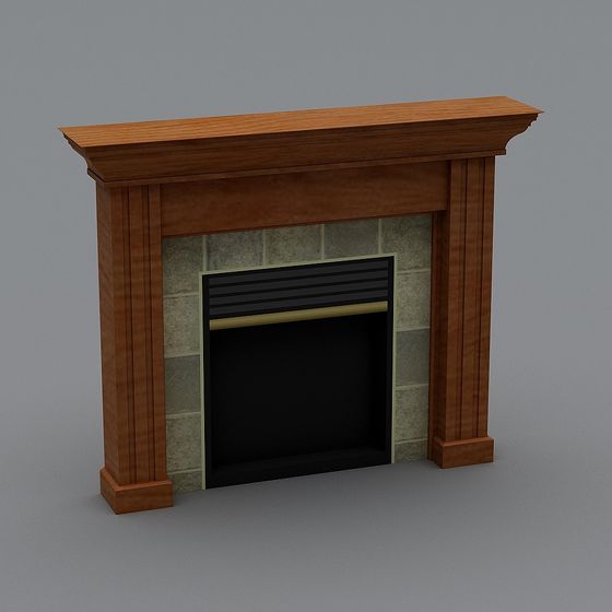 Classic Fireplace Mantel 3D model