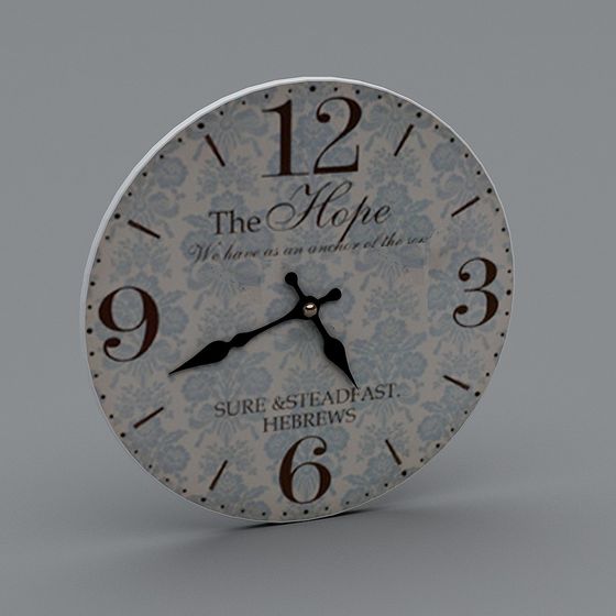 Vintage Style 3D Clock Face Model
