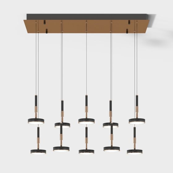 Unique Low-Poly Hanging Light Fixture 3D model