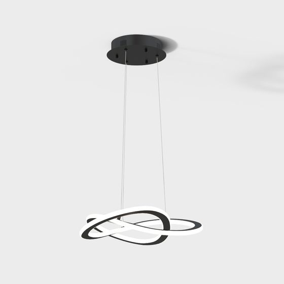 Infinity Loop Pendant Light 3D model