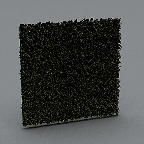 Realistic Green Wall 3D Model – Lifelike Foliage Texture