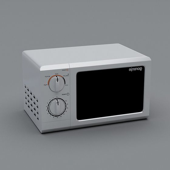 Minimalist Low-Poly Microwave 3D Model for Modern Spaces