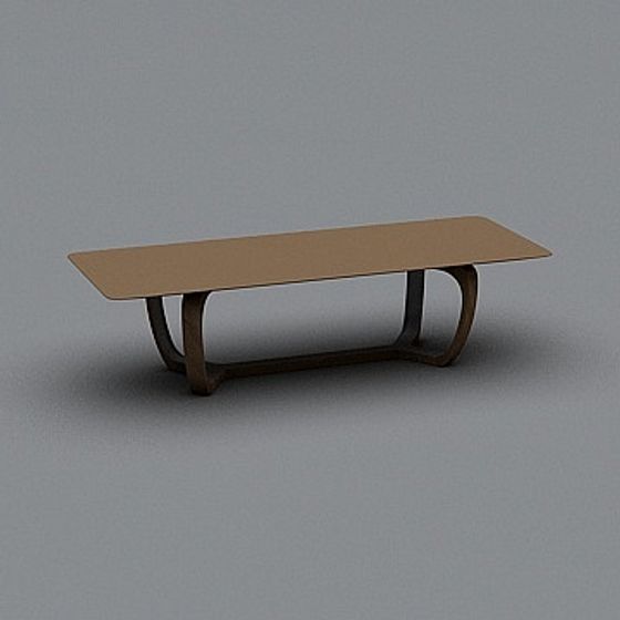 Sleek Low-Poly Coffee Table 3D model