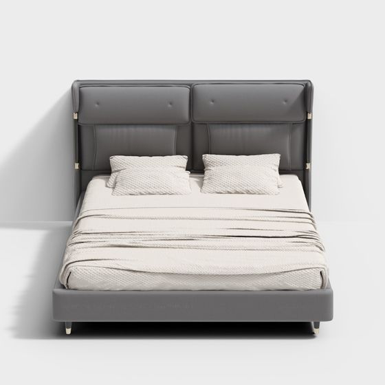 Elegant Modern Bed 3D model