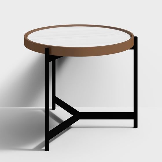 Modern Minimalist Round Table 3D model