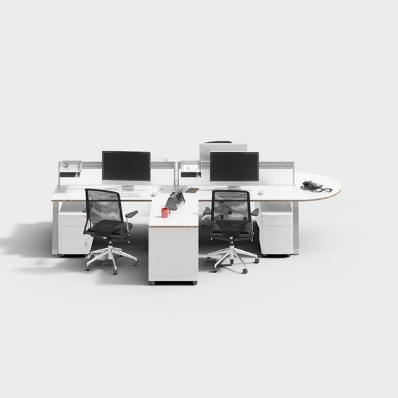 Future Office Workstation 3D model