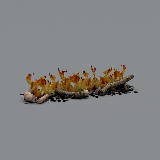 Realistic Campfire 3D model for Creative Projects