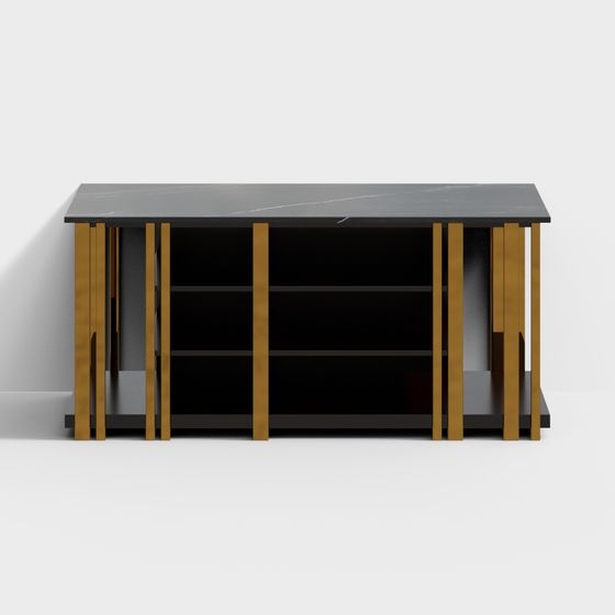 Urban Minimalist TV Stand 3D model