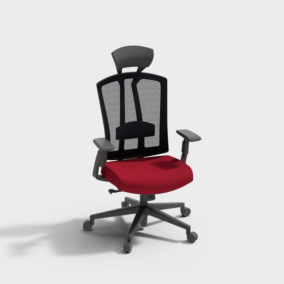 Elegant Low-Poly Office Chair 3D Model