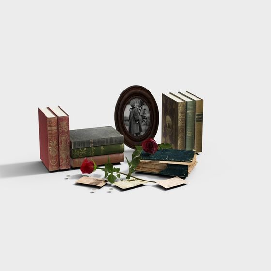Vintage and Modern 3D Model – Nostalgic Interior Elements