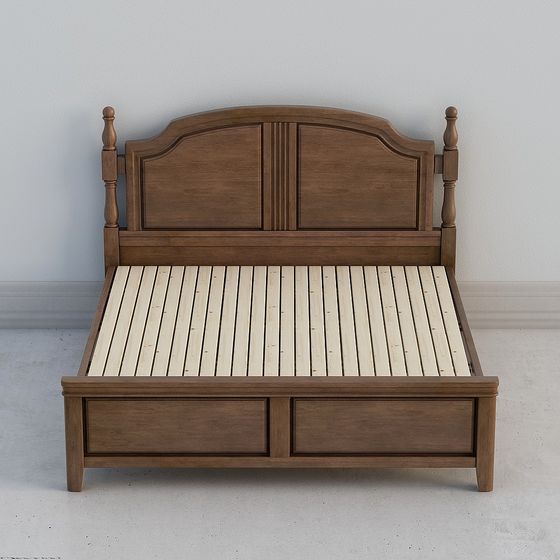 Retro Style Bed Frame 3D model