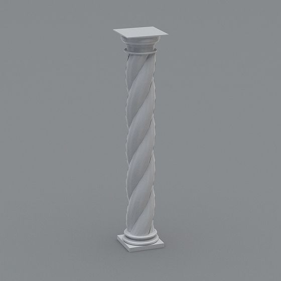 Spiral Column 3D model - A Classic Aesthetic