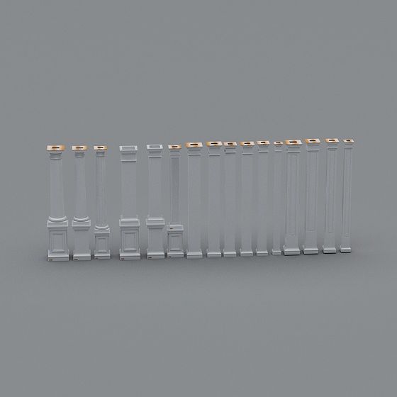 Elegant Low-Poly Roman Column 3D model