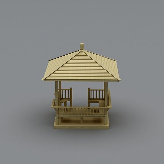 Natural Aesthetic Low-Poly Cabin 3D Model