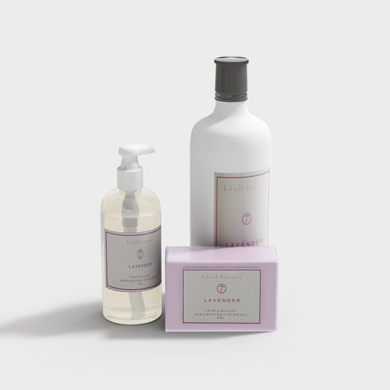 Lavender Spa Set 3D model
