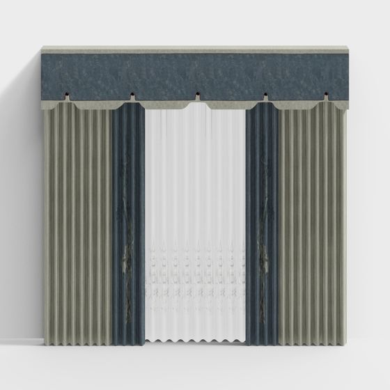 Industrial Style Shutter 3D Model – Low-Poly Metal Design
