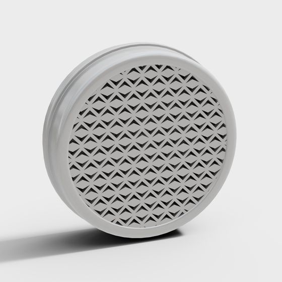 Unique Round Vent 3D Model – Geometric Minimalist Design