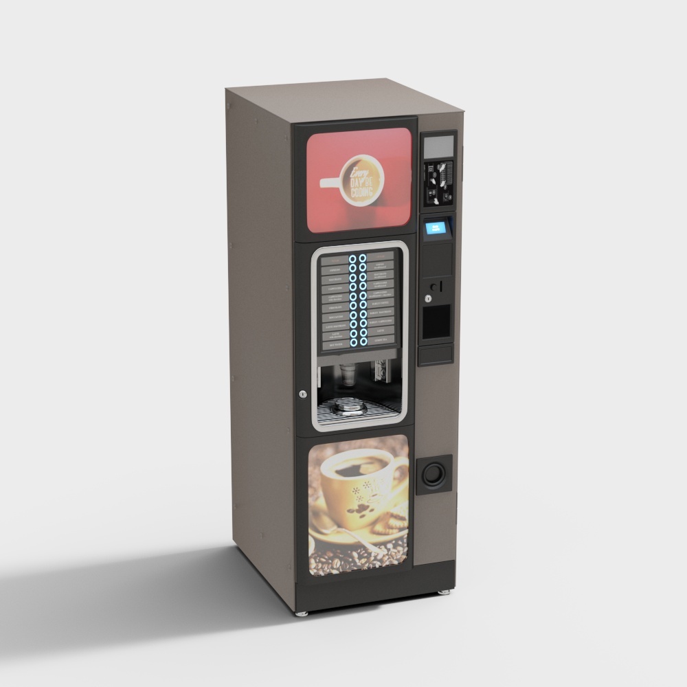 3D Coffee Vending Machine Model – Realistic and Modern Render Asset